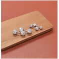 Silver Crystal Ball Earrings for Women, Dainty Sparkle Disco Ball Ear ...