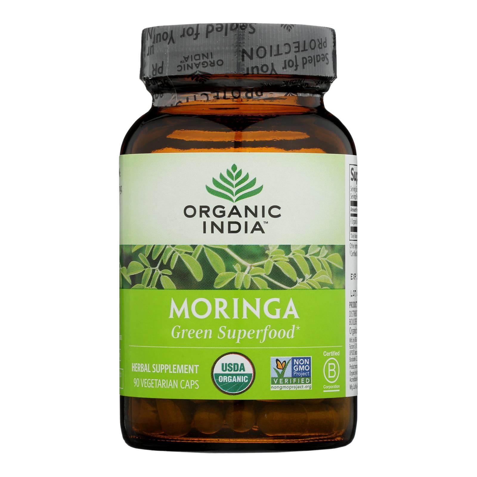 Organic India Moringa - 90 VCAP - Walmart.com