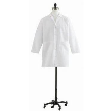 Unisex Knit Cuff Knee Length Lab Coat with Snaps - Walmart.com