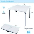 34" Square Folding Card Table, Foldable Plastic Folding Tables ...