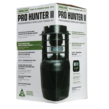 Moultrie Programmable Pro Hunter Quick-Lock Tripod Deer Feeder Kit ...