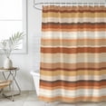 Autumn Medieval Gradient Stripes Shower Curtain Set, Waterproof Shower ...