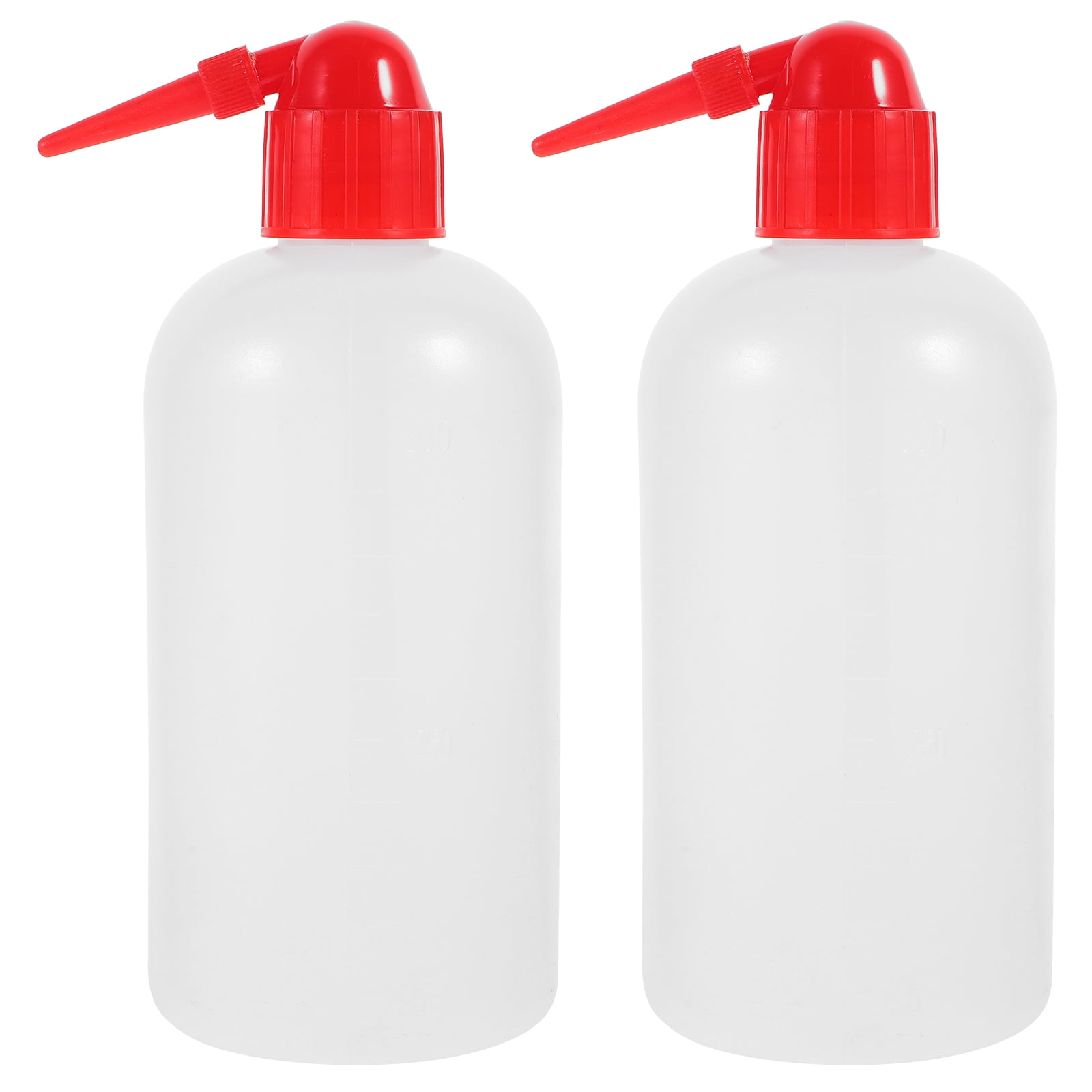2 botellas de lavado graduadas de boca estrecha, de plástico, para ...