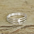 SS DESIGNS- Cross Ring for Women, Multi-Band Christian Faith Ring, High ...