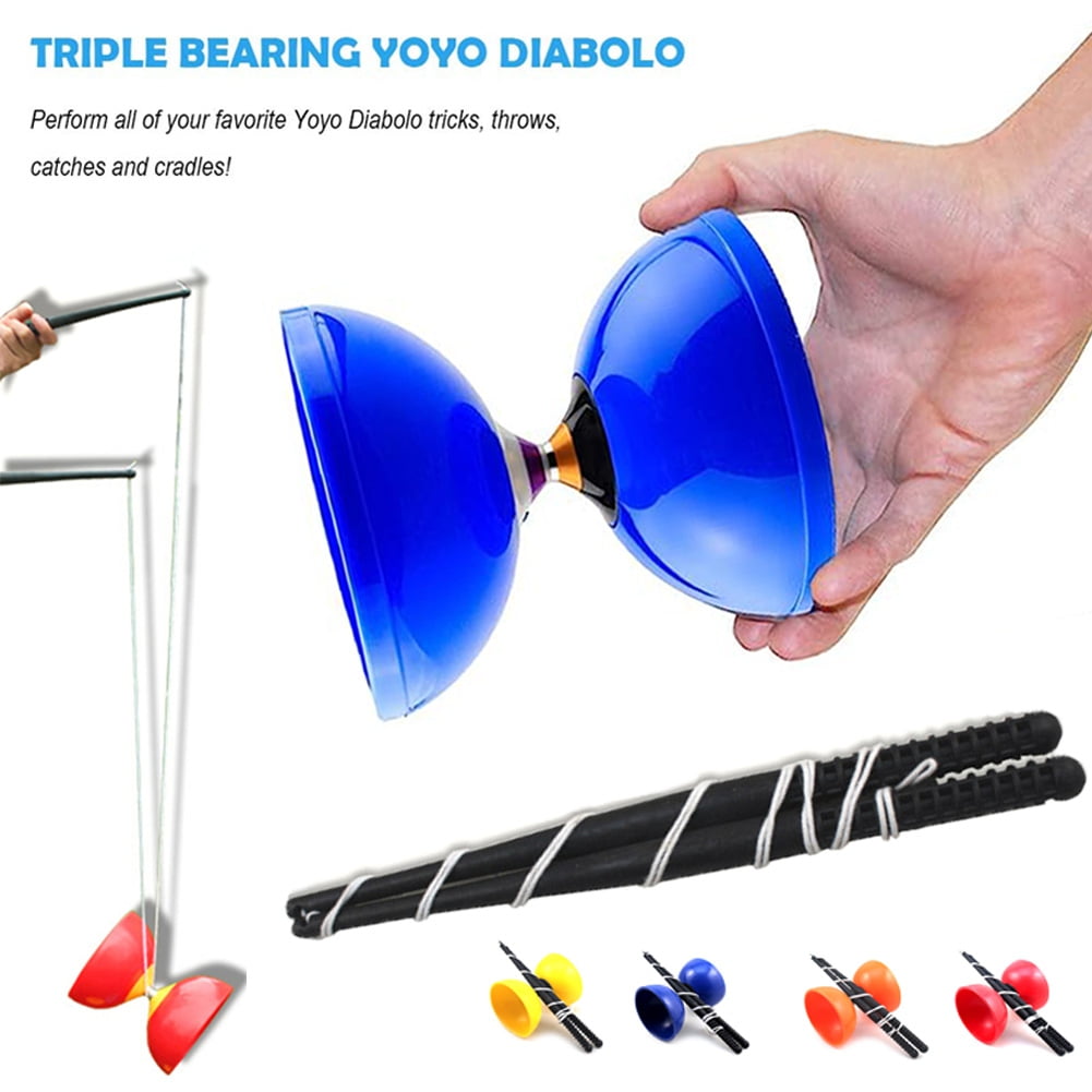 Triple Bearing Diabolo, Chinese Diabolo Yoyo Toy Set - Walmart.com