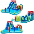 Yaheetech 10-in-1 Inflatable Water Slide, Double Lane Water Slide ...