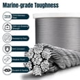 500-FT 3/16-INCH T316 Stainless Steel Cable 7x19 Silver - Walmart.com