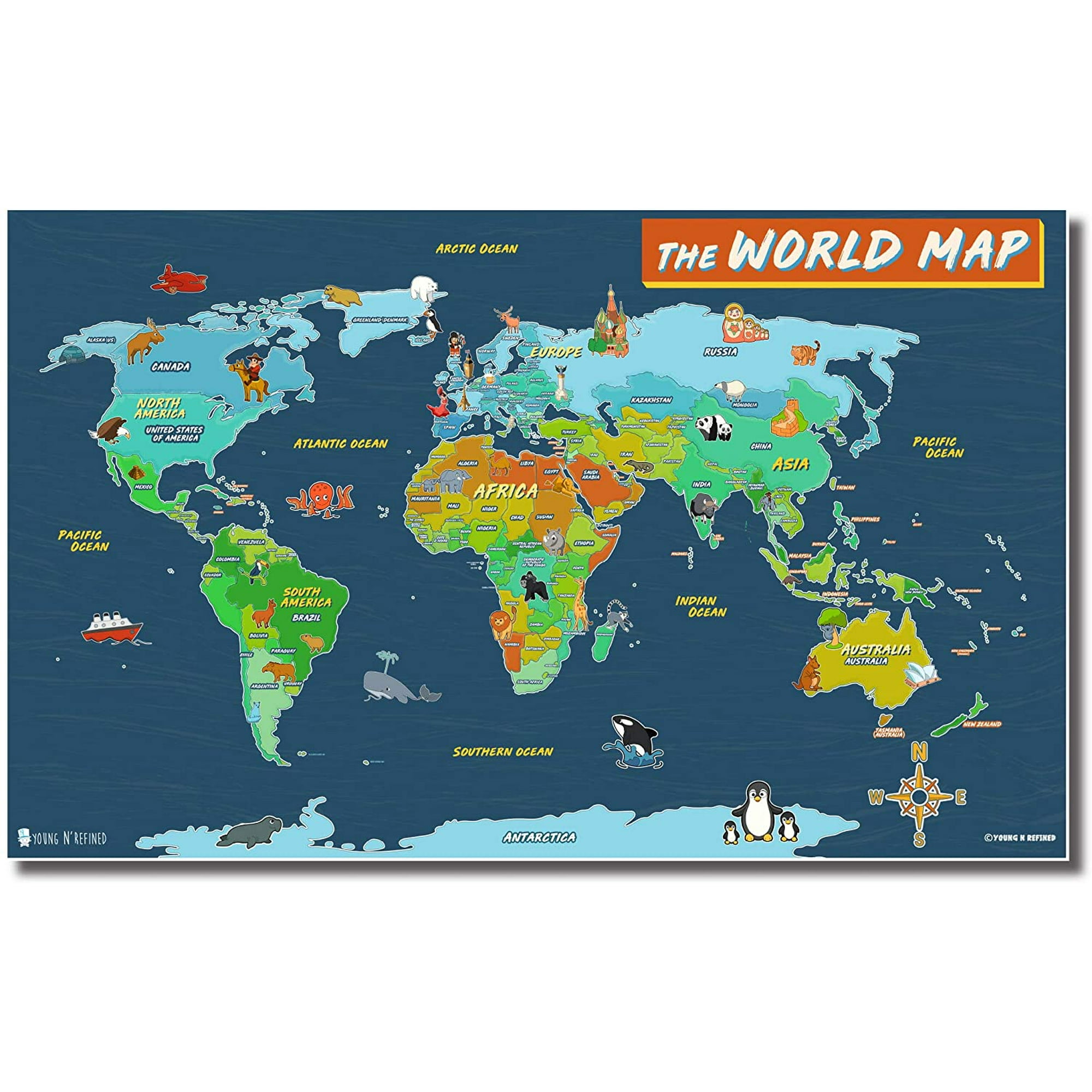 Atlantic Ocean Map For Kids
