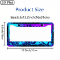 1pc Metal License Plate Frame Unique Fantasy Art Design Suitable for ...