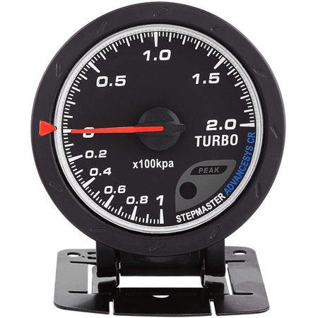 Universal 60mm LED Turbo Boost Meter Gauge Black Shell 0-200Kpa Boost ...