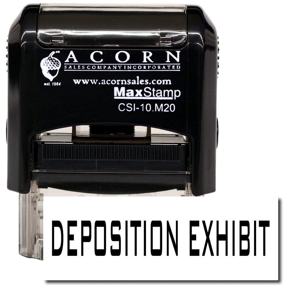 Self-Inking Deposition Exhibit Stamp with Green Ink - Walmart.com