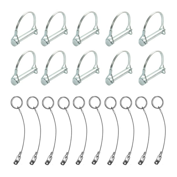 Colaxi 10 Pieces Tiny Coupler Pin Trailer Coupler Pin Wire Lock Pin ...