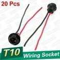 Unique Bargains 20Pcs T10 194 168 W5W Rubber Bulb Socket Lamp Extension ...