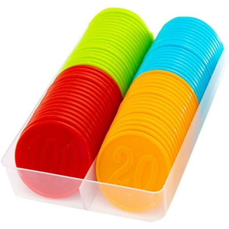 YDHely 80Pcs Small Plastic Learning Counters Disks Bingo Chip Counting ...