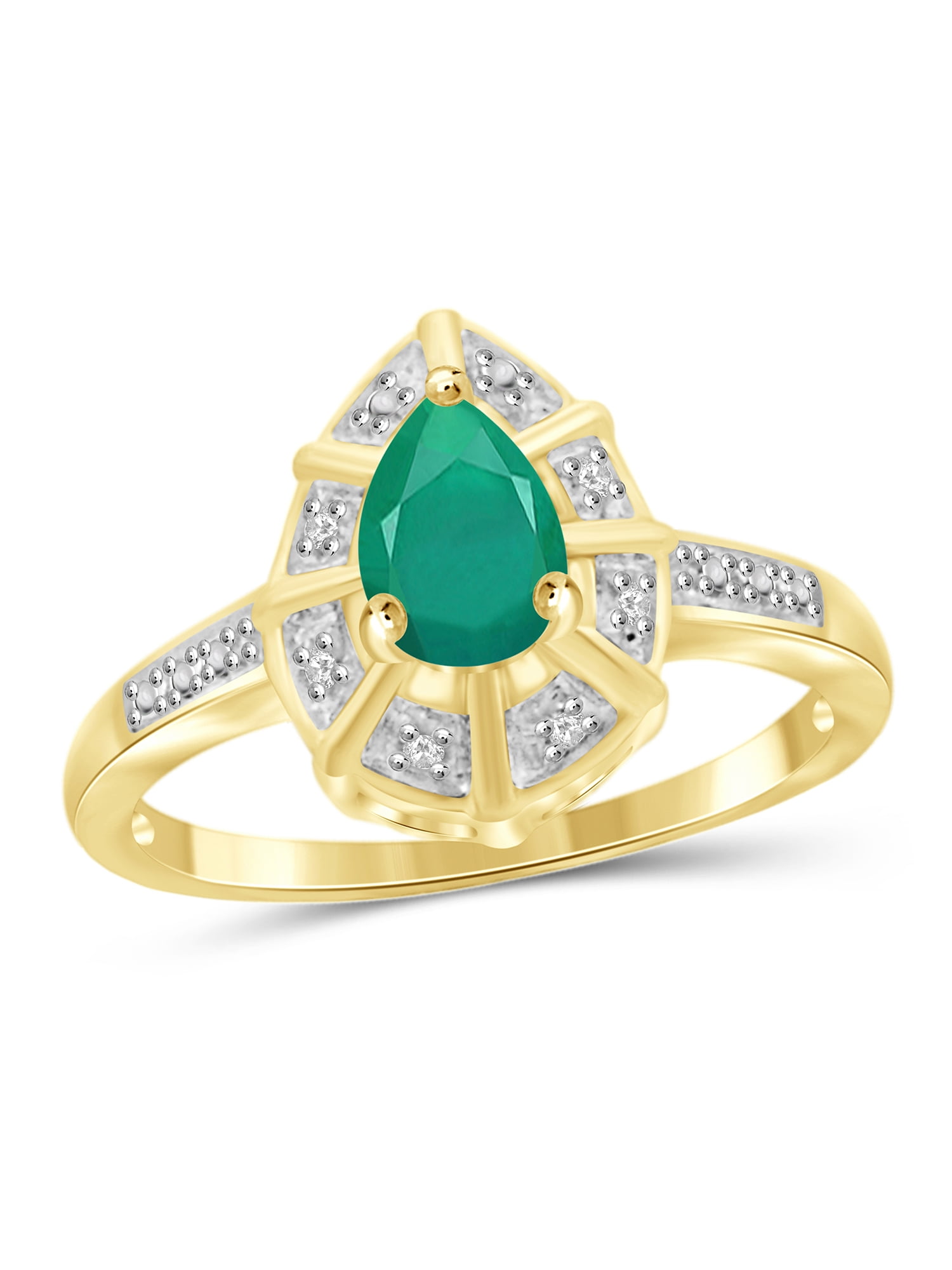 JewelersClub 3 4 Carat T G W Emerald And White Diamond Accent 14k jewelersclub-3-4-carat-t-g-w-emerald-and-white-diamond-accent-14k