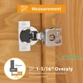 20 Pack 1-5/16 inch Overlay Stainless Steel Face Frame Cabinet Hinges ...