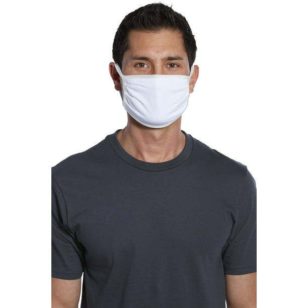Port Authority Adult Unisex Regular Plain Mask White One Size Fits All ...