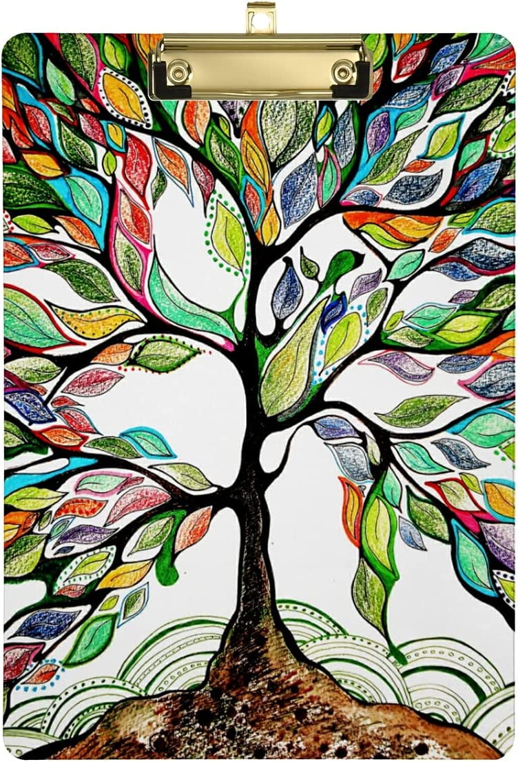 FMSHPON Love Tree Clipboard Hardboard Wood Nursing Clip Board and Pull ...