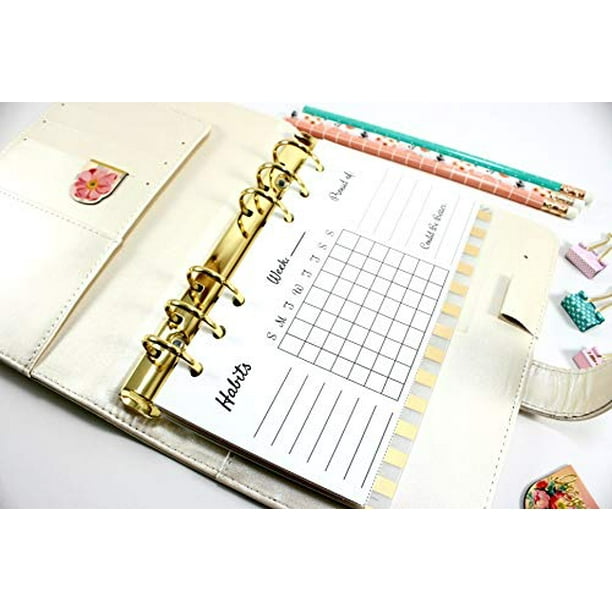 Weekly Habit Tracker Inserts, Resolution Log for Personal Size Planners ...