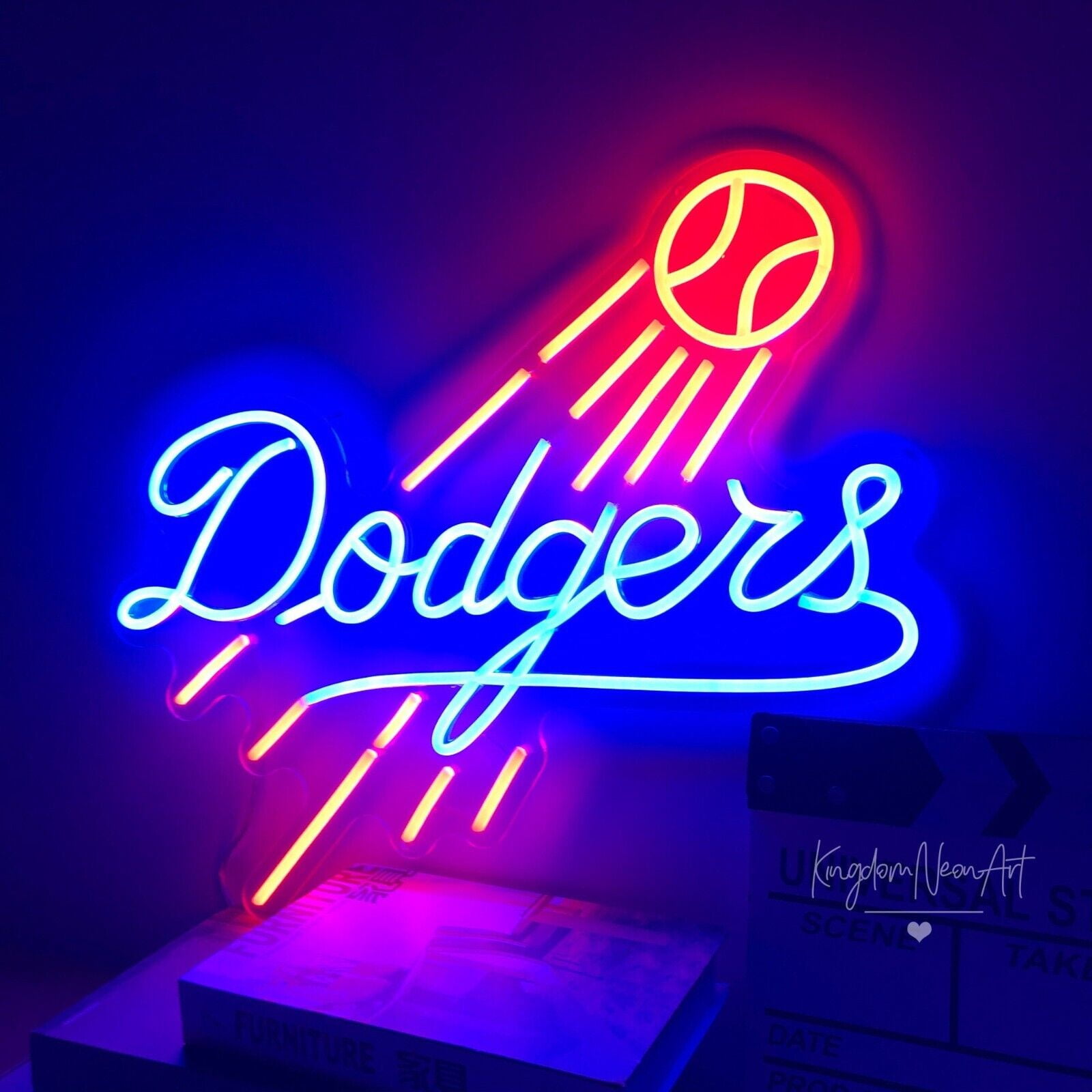 Queen Sense 20"x19.7" For Los Angeles's Sports Team Dodgers LED Sign ...