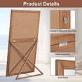 MAYEERTY 71x31x2 Inch Brown Wood Vertical Stripe Right Angle ...