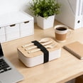 WEGFTDUOP Japanese-Style Double-Layer Bamboos-Handled Lunch Box ...