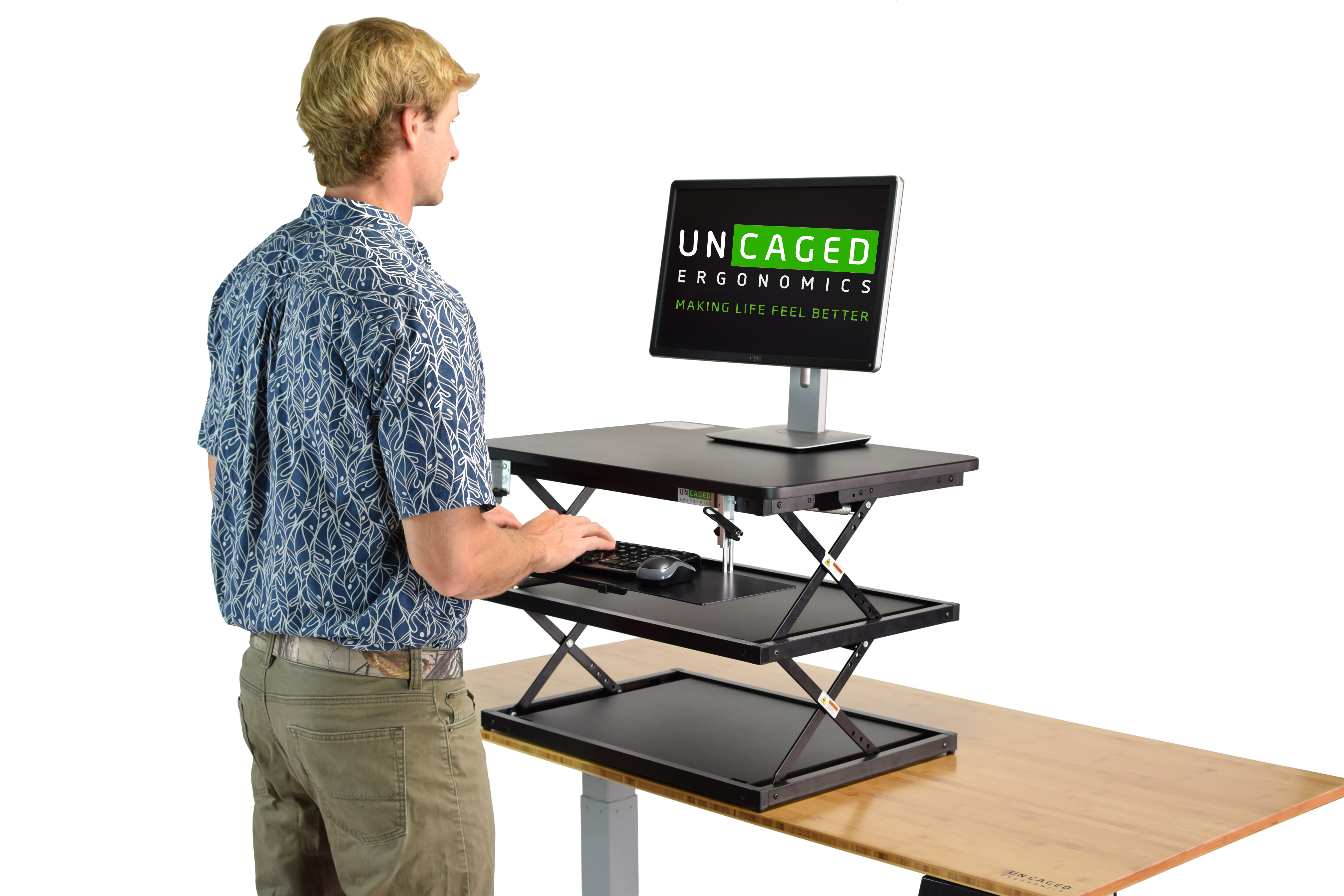 CHANGEdesk Tall Ergonomic Standing Desk Converter With Adjustable CHANGEdesk Tall Ergonomic Standing Desk Converter With Adjustable