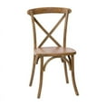 10 PACK Bistro Style Cross Back Hand Scraped Dark Natural Wood ...