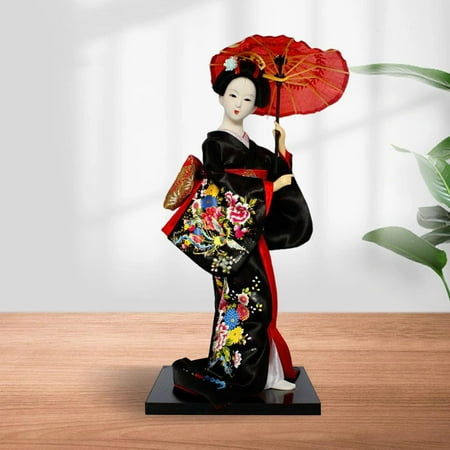 30cm Japanese Geisha Doll Miniature Figurines Girl Statue Asian Geisha ...