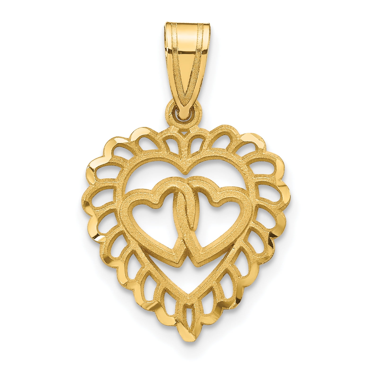 Click here for Saris And Things 14k Yellow Gold Heart Charm 27 Mm prices