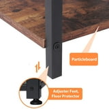 Lusimo Industrial Storage Particleboard Metal End Table, Brown - Walmart.com