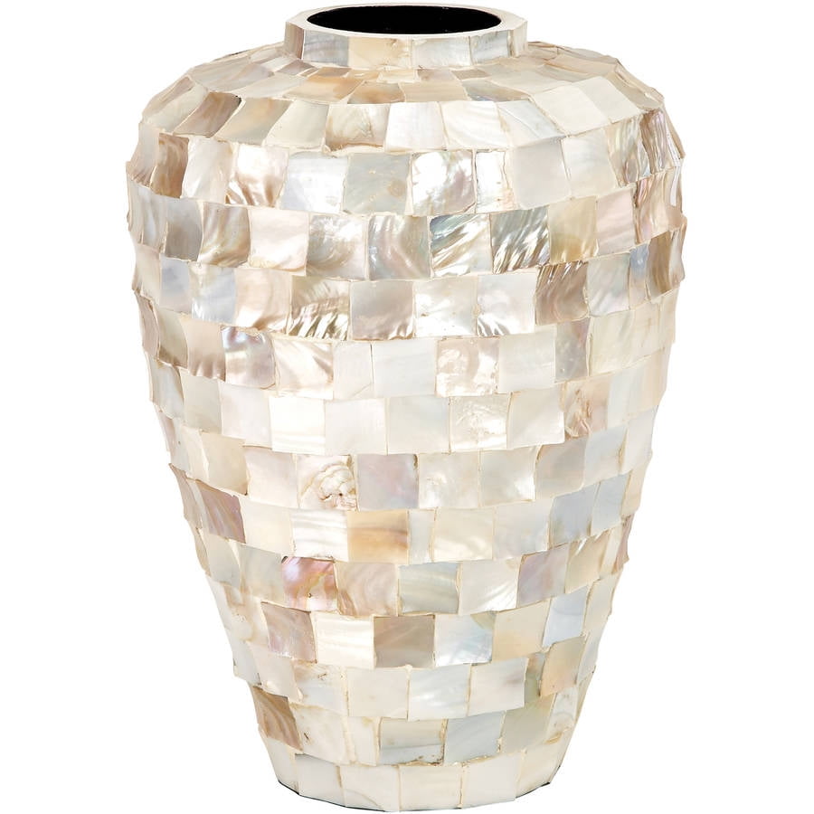 Decmode-ceramic Shell Inlay Vase -shell - Walmart.com Decmode-ceramic Shell Inlay Vase -shell - Walmart.com