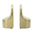 Set of 2 Ceramic Bookends - Contemporary Simple Gold Bookend Set - Book ...