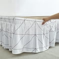 Elastic Pleated Bed Skirt, Hotel Style Decorative Skirt, 100% Polyester ...