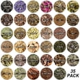 48-Pc Dried Herbs & Flowers Sachet Kit w/ Crystal Spoon, Feather for ...
