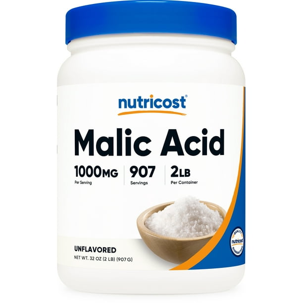 Nutricost Malic Acid Powder 2lbs - Gluten Free, Non-GMO - Walmart.com