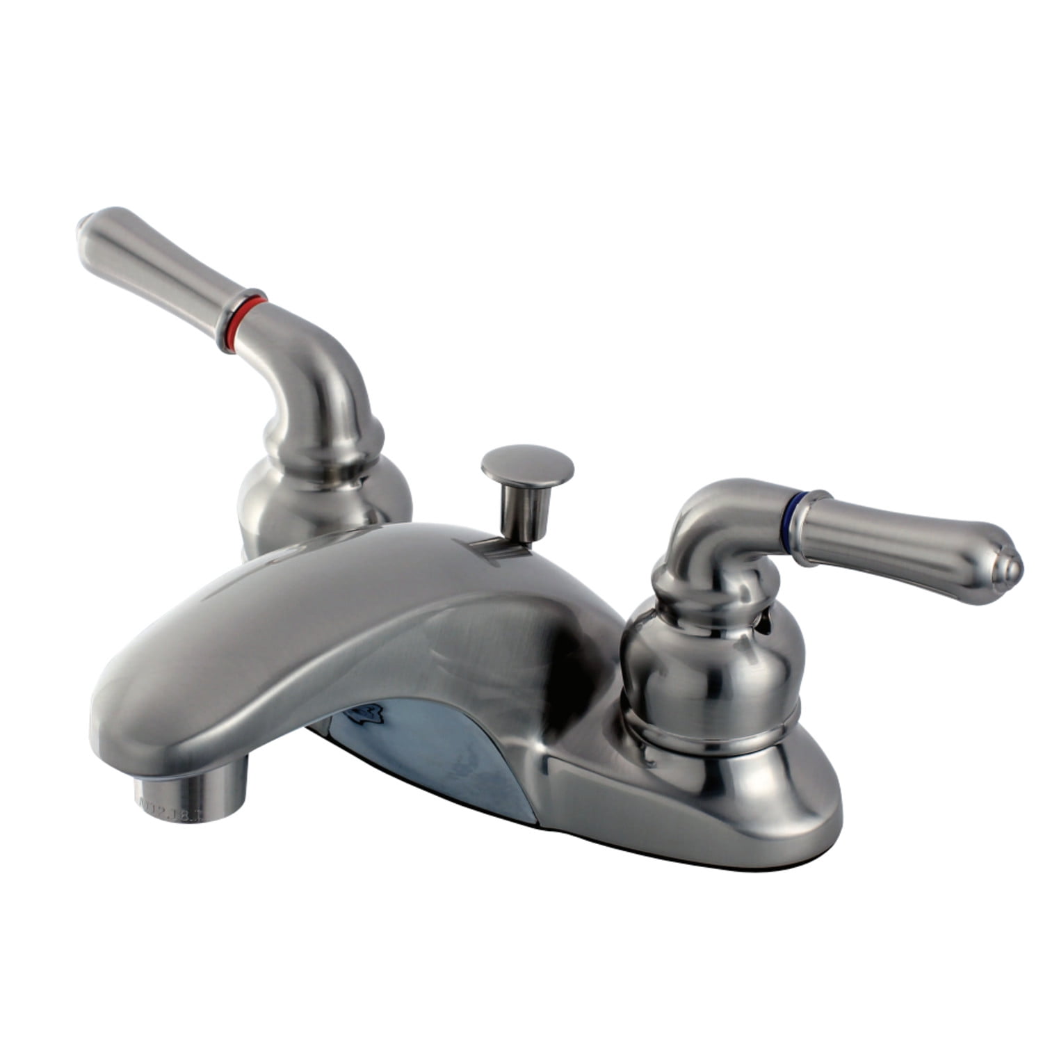 Monticello Chrome Polished Brass Two Handle Low Arc Bathroom Faucet – Rispa