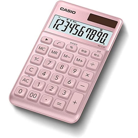Casio Stylish Calculator Light Pink 10 Digit Large Format Notebook Type ...