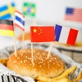 Anley Assorted 100 Different Countries Toothpick Flag - Party ...