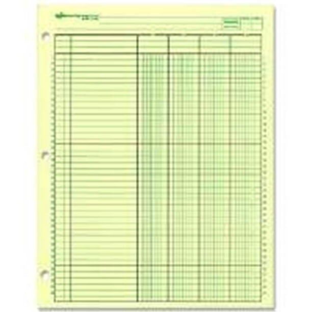 Rediform 45-604 Office Product Analysis Pad, 4 Column, 3 Hole, 2.375W, 11 X 8.5, Green - Walmart.ca