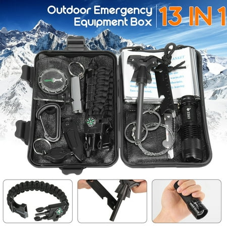 13 in 1 Outdoor SOS Survival Kit Multi-Purpose Emergency Equipment ...