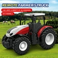 Dcenta 2.4 Ghz RC Farm Tractor Toy Set with Trailer, Gripper, Cows, Hay ...