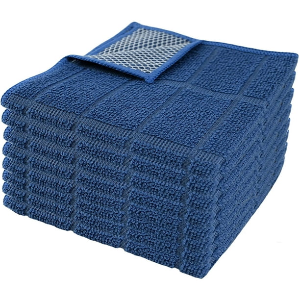 Dish Cloths for Washing Dishes Navy Blue Kitchen Cloths Cleaning Cloths ...