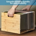 X-cosrack Portable Bamboo File Box Organizer, Hanging Folder Storage ...