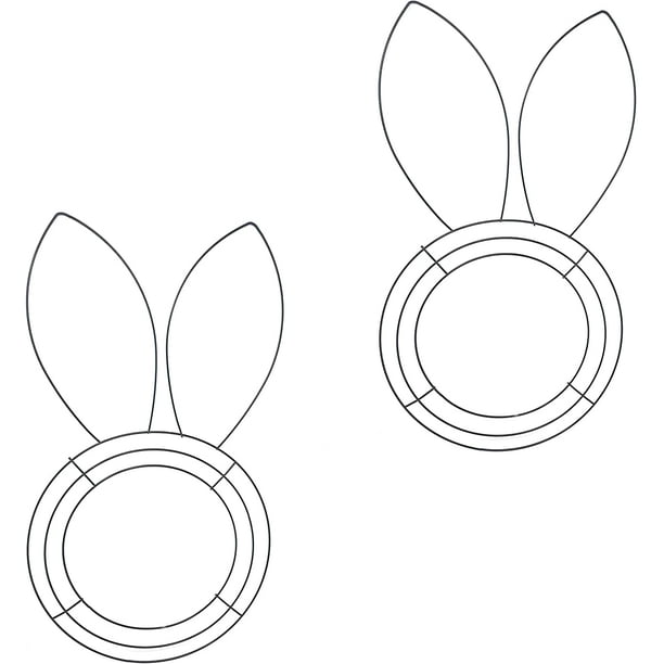 NS Bunny Shaped Wire Wreath Wreath Forms Frame 17 inch Easter Or Any ...