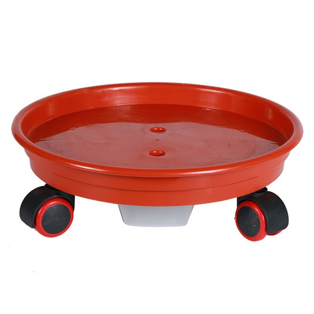 Movable Plants Stand Support for Flower Pot Tray With Wheel Water ...