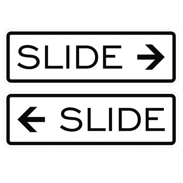 Classic Slide Door Sign - White - Large - Walmart.com