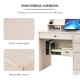 4 EVER WINNER Study Table, Wooden Writing Desk with 4 Drawers, Hutch ...