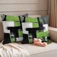Abstract Graffiti Outdoor Throw Pillow Covers Set of 2, Green Black ...
