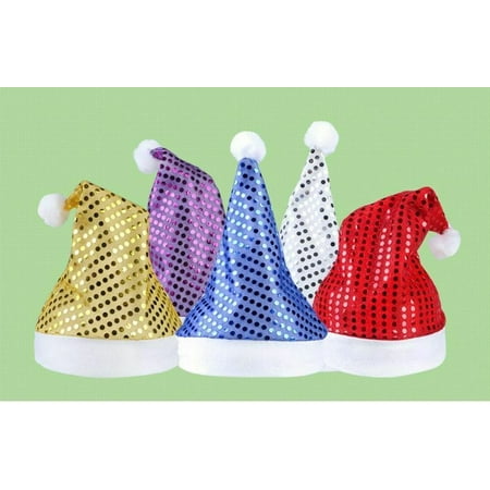 Sequined Hat For Christmas Party Head Wears Costumes Cap Santa Claus ...